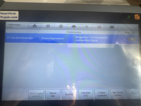 [Gelöst] P173A Fehlercode Wegsensor 1 für Gangsteller unplausibles ...