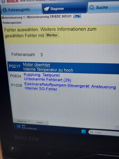 [Frage] P1028 Fehlercode Übersetzung | RENAULT MASTER III Kasten | FabuCar